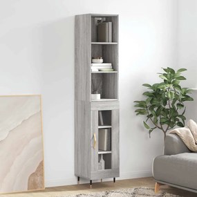 vidaXL Skříň highboard 34,5 x 34 x 180 cm kompozitní dřevo [3189873] Barva: šedá sonoma