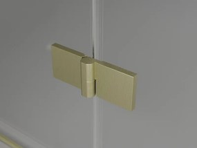 Mexen, Mexen Lunar-F pravé sklápěcí sprchové dveře 100 cm, transparentní, broušené zlato - 836-100-000-55-00-P