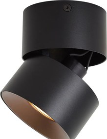Moderní přisazené bodové svítidlo černé GU10 50mm naklápěcí - Echo