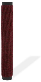 vidaXL Protiprachová obdélníková rohožka všívaná 80x120 cm červená