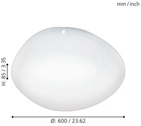Eglo 98228 - LED Stmívatelné stropní svítidlo SILERAS-A LED/36W/230V pr.60cm+ DO
