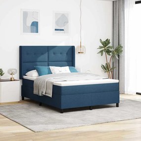 Postel s boxspringem s polštářem Modrá 200 x 140 cm textil 3341650