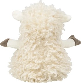 Bílá dveřní zarážka kudrnatá ovečka Sheep - 12*11*22 cm