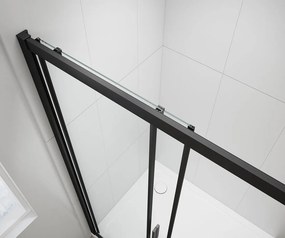 Polysan Easy Black sprchový kout obdélníkový 120 x 70 x 190 cm posuvné černá čiré sklo EL1215B-01