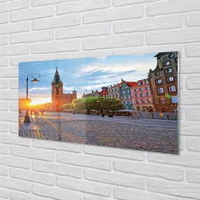 akrylový obraz Gdańsk Staré město východ 140x70 cm