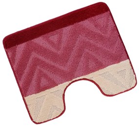 Bellatex koupelnová předložka BANY 60x50 cm s výkrojem Chevron burgundy