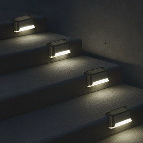Creative Corner Solární zahradní venkovní LED schodišťová lampa soumrakový senzor 8 kusů