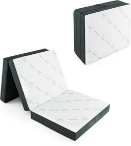 Costway Skládací matrace 193 × 80 × 10 cm, bílo-šedá