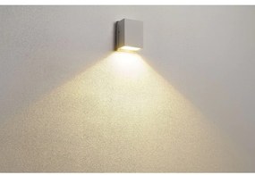 SLV 232431 Quad 1 XL, bílé nástěnné venkovní svítidlo se svícením dolu, 4,5W LED, 3000K, výška 11cm, IP44