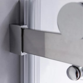 BPS-koupelny Posuvné sprchové dveře HYD-PD03B 100 chrom/transparent pro instalaci do niky + vanička HYD-OSV-ST03A černá