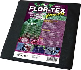 FLOR-TEX Fondo Netkaná mulčovací plachta černá 470 x 470 mm, 10 ks