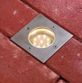 P 94227 Plug & Shine zemní svítidlo hranaté IP65 3000K 4W 24V stříbrná - PAULMANN