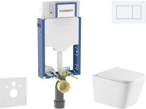 Geberit Kombifix - Set předstěnové instalace, klozetu Arkas I a sedátka softclose, tlačítko Sigma20, bílá/bílá mat SANI15CA3169