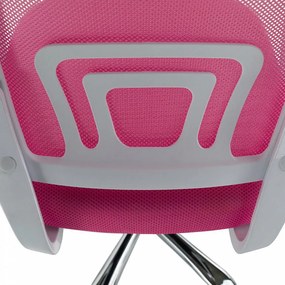 Tempo Kondela Dětská židle SANAZ TYP 2, růžová/bílý plast