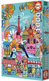 EDUCA Puzzle Car Pintos: Paříž / 1000 dílků