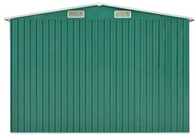 vidaXL Zahradní domek zelený 257 x 779 x 181 cm pozinkovaná ocel