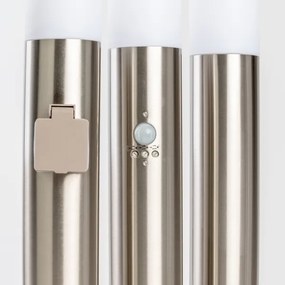 BRILAGI - Venkovní lampa se senzorem ELIA 1xE27/20W/230V IP44 100 cm chrom
