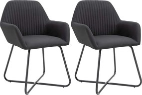 vidaXL Jídelní židle 2 ks textil [249814] Barva: Černá