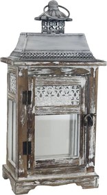 Dřevěná lucerna malá D6044/M - 40,5 cm