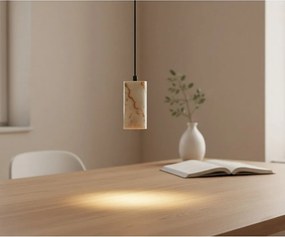 Krémové závěsné svítidlo s mramorovým stínidlem ø 6,5 cm Selma – Opviq lights