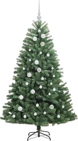 Umělý Skládací Vánoční Strom Zelená 150 cm PVC a kov 3395481
