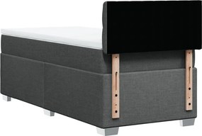 Box spring postel s matrací tmavě šedá 80 x 200 cm textil 3285723