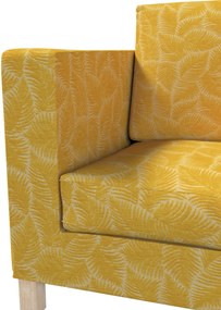 Potah na pohovku IKEA  Karlanda 2-místná, krátký barva žlutá látka pletený vzor, vzorované