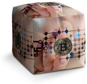 Sablio Taburet Cube Bitcoin: 40x40x40 cm