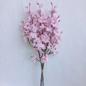 Svazek větviček TŘEŠEŇ růžová 78 cm, 3 ks