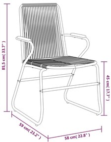 Zahradní židle 2 ks černé 58 x 59 x 85,5 cm PVC ratan,  312173