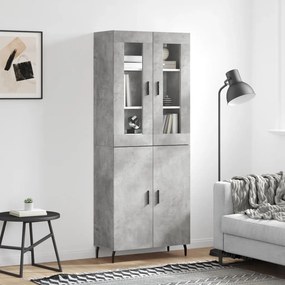 Skříň highboard betonově šedá 69,5x34x180 cm kompozitní dřevo 3198229