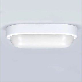 LED venkovní světlo WO744 - ovál 21 x 10,4 cm, bílá