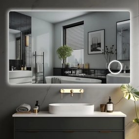 IREDA Koupelnové zrcadlo s LED osvětlením, 70 x 50 cm DF95785