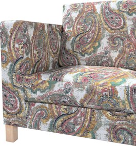 Potah na pohovku IKEA  Karlanda 3-místná nerozkládací, krátký barva vícebarevná látka pletený vzor, vzorované