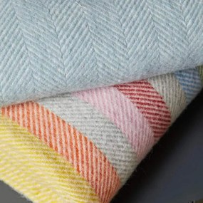 Vlněná deka Rainbow Grey Stripe (bez třásní) 200 x 140 cm Tweedmill