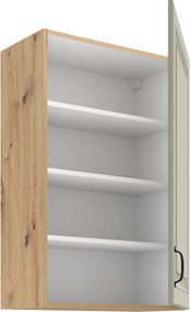 STILO ac | horní skříňka 60 G-90 1F s policemi | 60 cm | VYSOKÁ | UNI dvířka | artisan/světle šedá