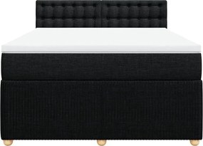 Box spring postel s matrací černá 140 x 190 cm textil 3289767