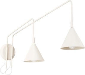 Sollux Lighting Nástěnné svítidlo NOX 2 béžové s vypínačem