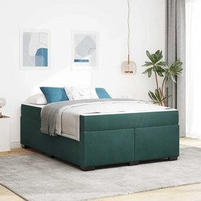 Rám postele s matrací Tmavě zelená 140 x 200 cm textil 3399293