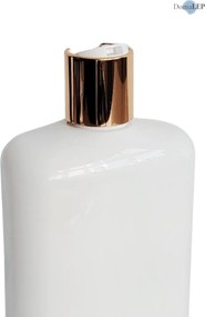 Dávkovač na mýdlo 400 ml bílý s bílo-zlatým DISC TOP LIMA