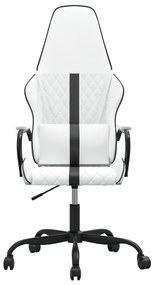 Masážní herní židle černá a bílá umělá kůže,  345566