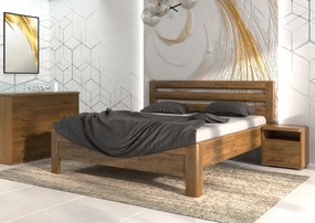 BMB Adriana Lux postel - dub Moření: Olej bělený, Provedení: Dub průběžný, Rozměr: 160 x 200 cm