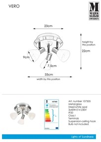 Markslöjd 107505 - Bodové svítidlo VERO 3xE14/40W/230V chrom