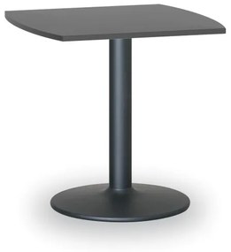 Konferenční stolek ZEUS II, 660x660 mm, černá podnož, deska grafit