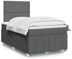 Box spring postel s matrací tmavě šedá 120x190 cm textil 3291601