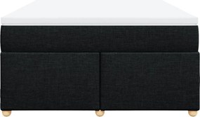 Box spring postel s matrací černá 140 x 190 cm textil 3285375