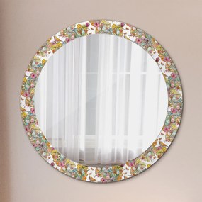 Kulaté dekorativní zrcadlo Sen o zemi pohádek fi 80 cm