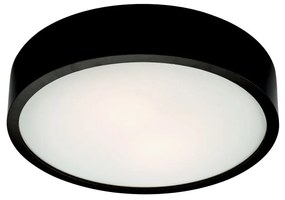 Černé kruhové stropní svítodlo LAMKUR Plafond, ø 37 cm