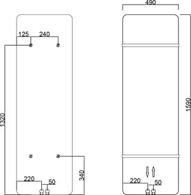 Sapho TABELLA 490 x 1590 mm MI1549 otopné těleso bílá mat