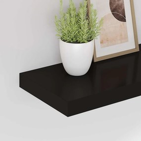 Plovoucí nástěnné police 2 ks černé 80 x 23,5 x 3,8 cm MDF 323836